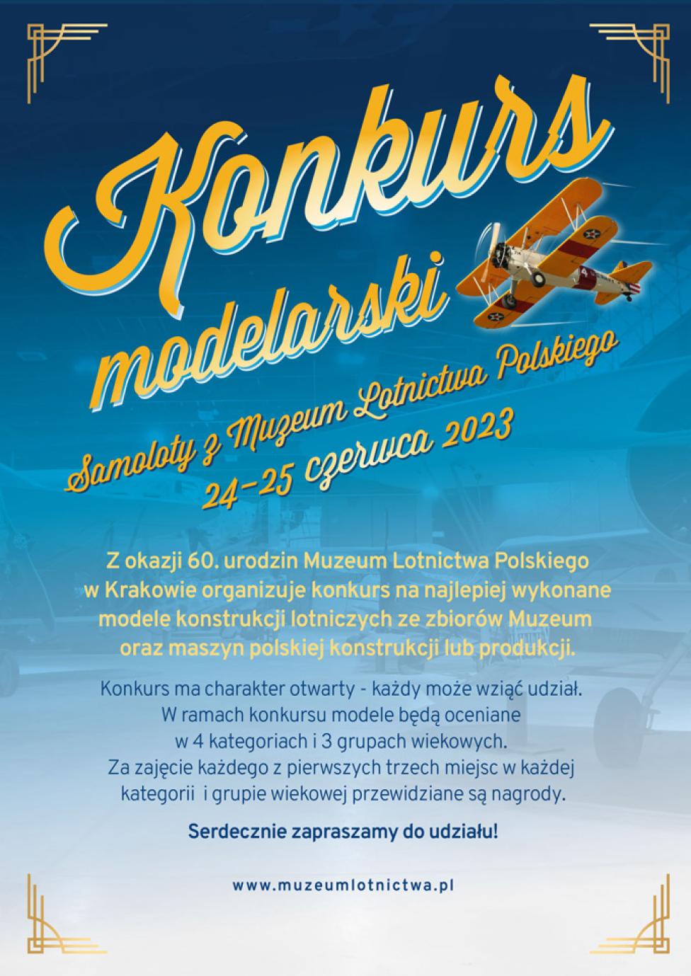 Konkurs modelarski "Samoloty z Muzeum Lotnictwa Polskiego" – ruszyły ...