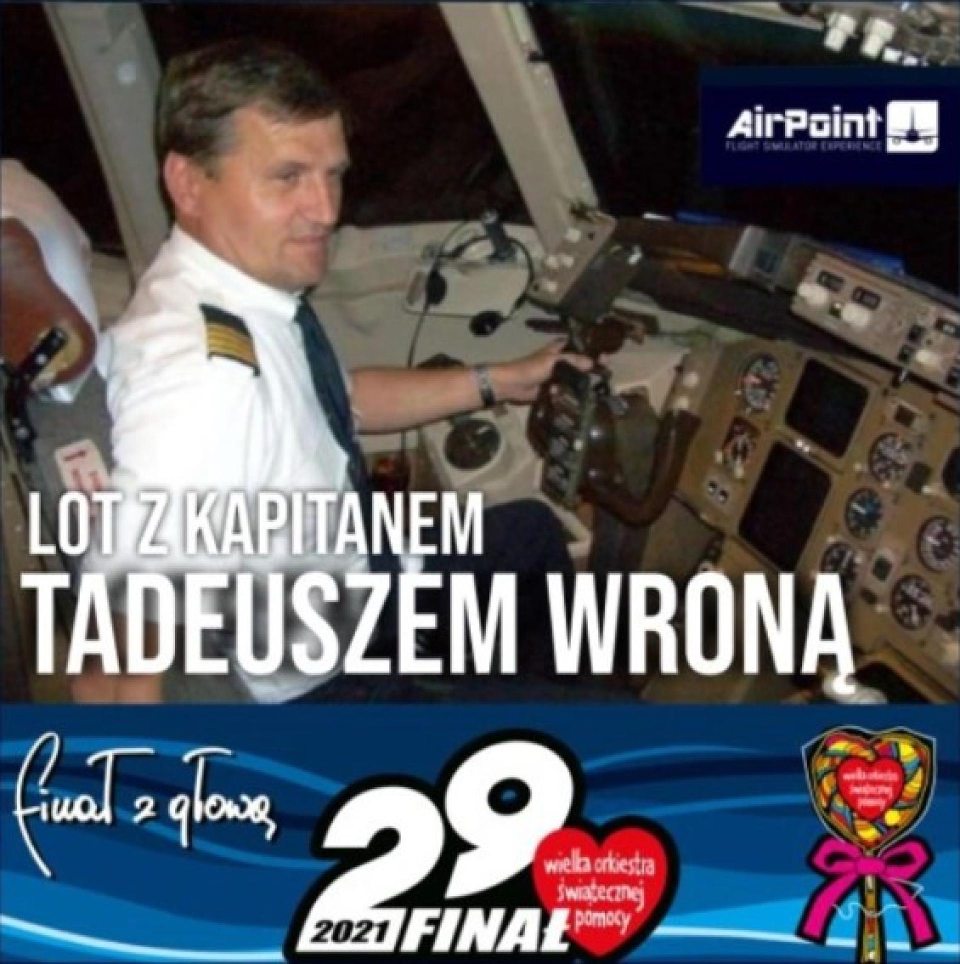 WOŚP: Wylicytuj lot z kpt. Tadeuszem Wroną w symulatorze Boeinga ...